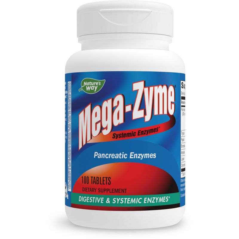Nature's Way Mega-Zyme Systemic Enzymes, Relieves Occasional Muscle ...