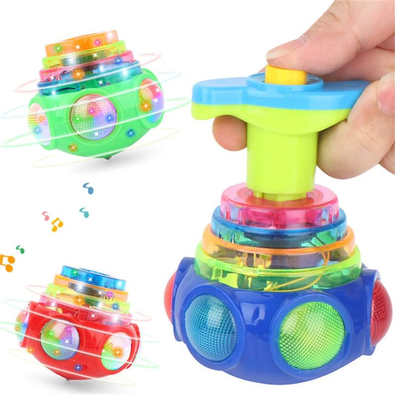 Light Up Spinning Toys, 3pcs Flashing Spinning Top Gyroscope Toy with ...