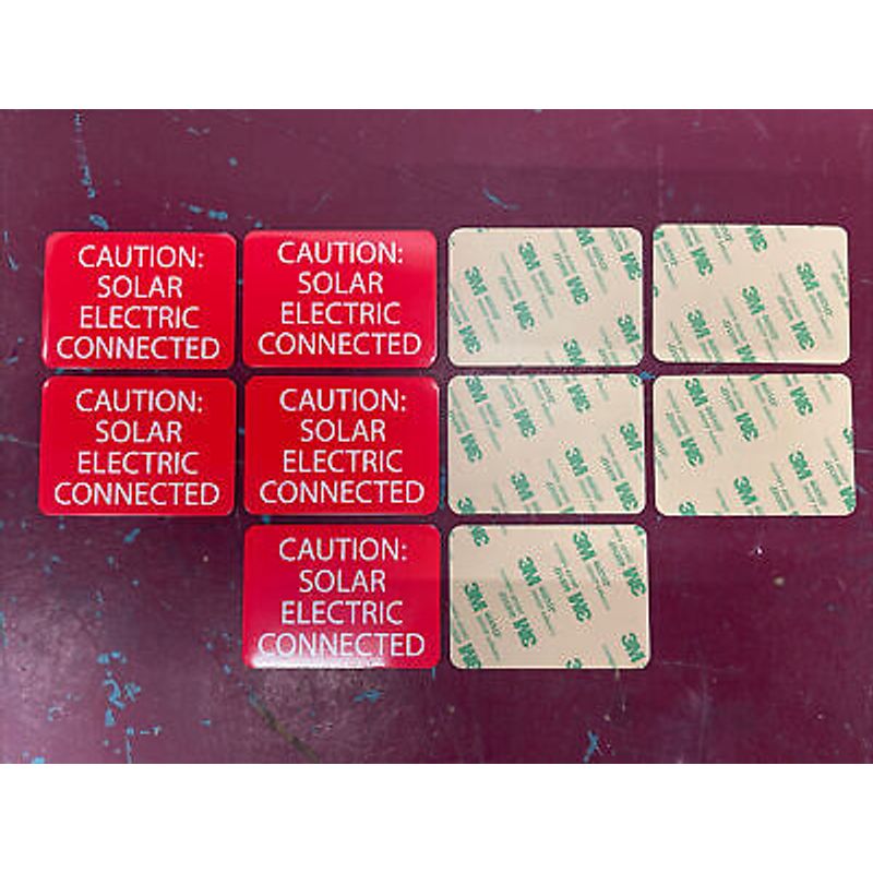PV Solar Electric Placard Aluminum. Outdoor Signage. 10pcs - Online ...