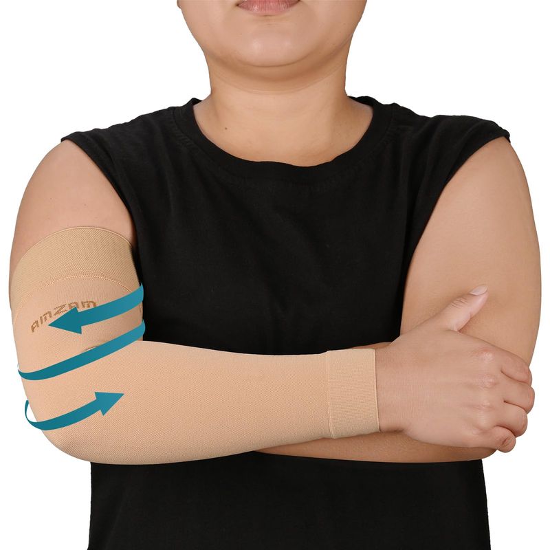 AMZAM® Medical Compression Arm Sleeve for Women & Men, 15-20 mmHg ...