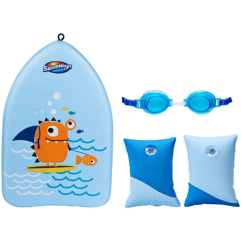 SwimWays Value pack, Fish Face Guppy Goggles ,Soft Swimmies, and Sea ...