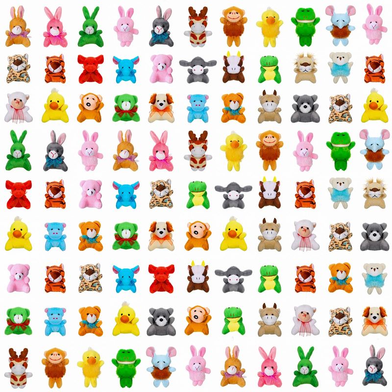 Deekin 100 Pack Mini Stuffed Animals Bulk Small Plush Animal Toys Tiny ...