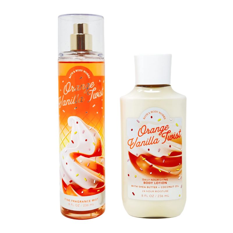 Bath & Body Works Orange Vanilla Twist Gift Set Duo - Includes Fine ...