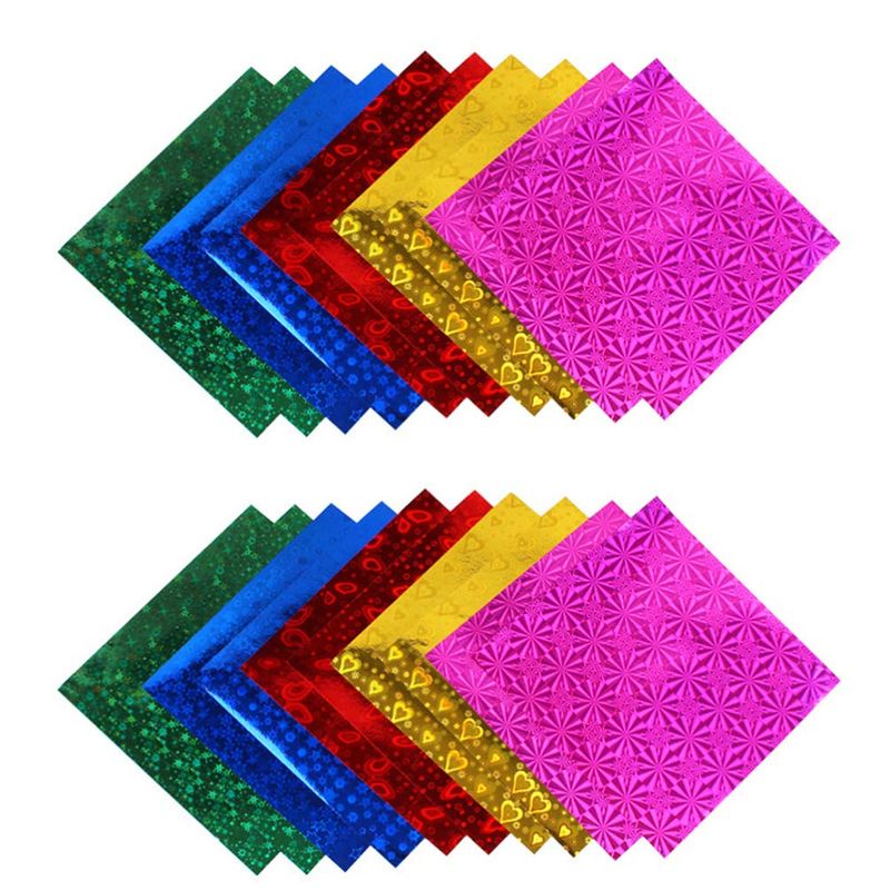 Artibetter 100pcs Origami Paper Craft Folding Paper Craft Metallic ...