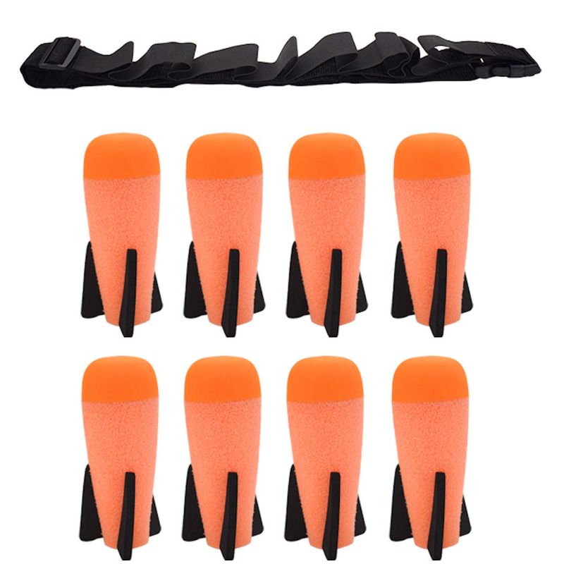 8 Pack Mega Missile Refill with Carrying Strap - Toy Rocket Launcher ...