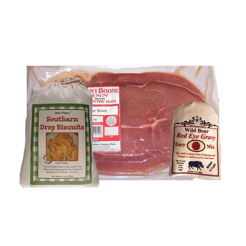 Dan'l Boone Country Ham, 8oz package, Buttermilk Biscuit Mix and Red ...
