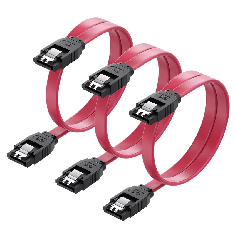 Cable Matters SATA ケーブル （ストレート型） 45cm 3本セット 6 Gbps対応 ラッチ付き SSDとHDD増設 ...