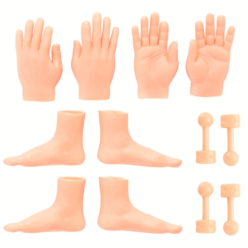 DR DINGUS Finger Hand & Feet Puppets - 4 Hands, 4 Feet, 4 Handles ...