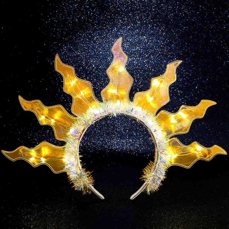 DRESBE Light Up Fire Headband LED Sun Goddess Headbands Party Rave ...