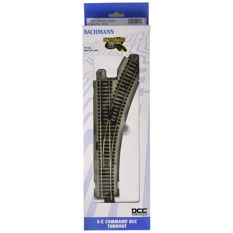 Bachmann Trains - E-Z COMMAND DCC EQUIPPED TURNOUT – RIGHT - NICKEL ...