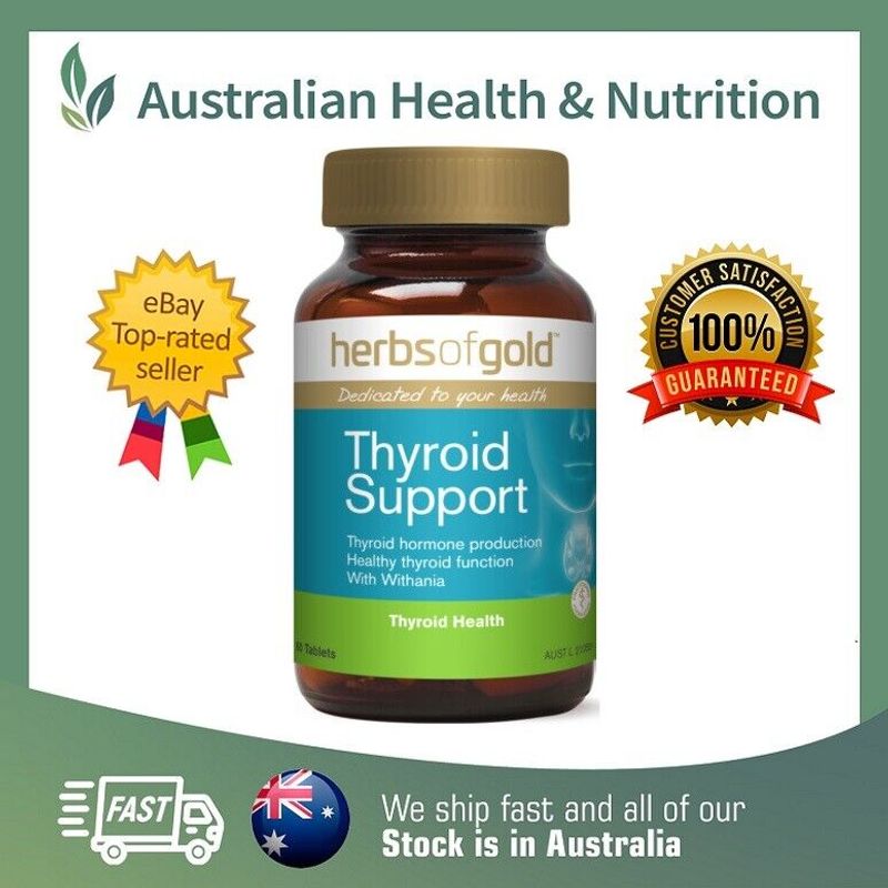 HERBS OF GOLD THYROID SUPPORT 60T HEALTHY THYROID FUNCTION + FREE SAME ...
