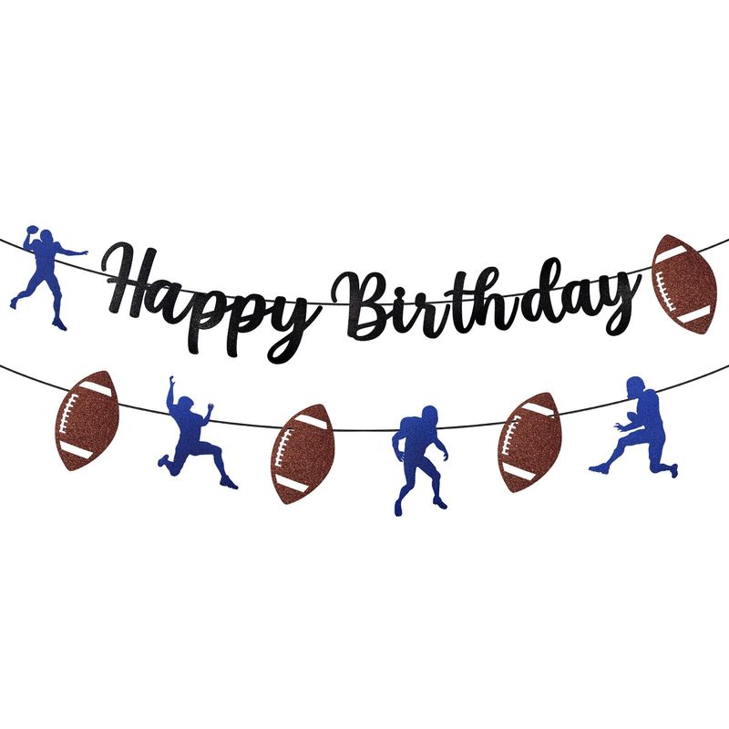 Football Banner Birthday Party Decorations for Boys Men, Sports Theme ...