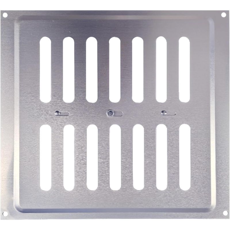 Open & Close Metal Air Vents 9” x 9” Hit & Miss Air Vents Satin Metal ...