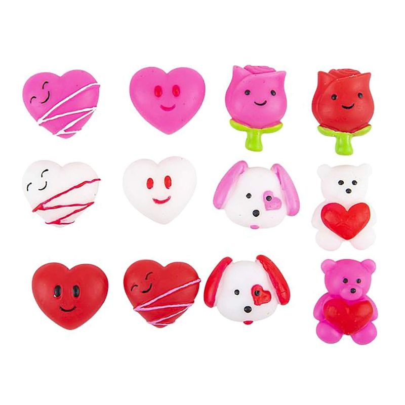 Set of 12 Valentine's Day Heart Mochi Squishy - Adorable Cute Kawaii ...