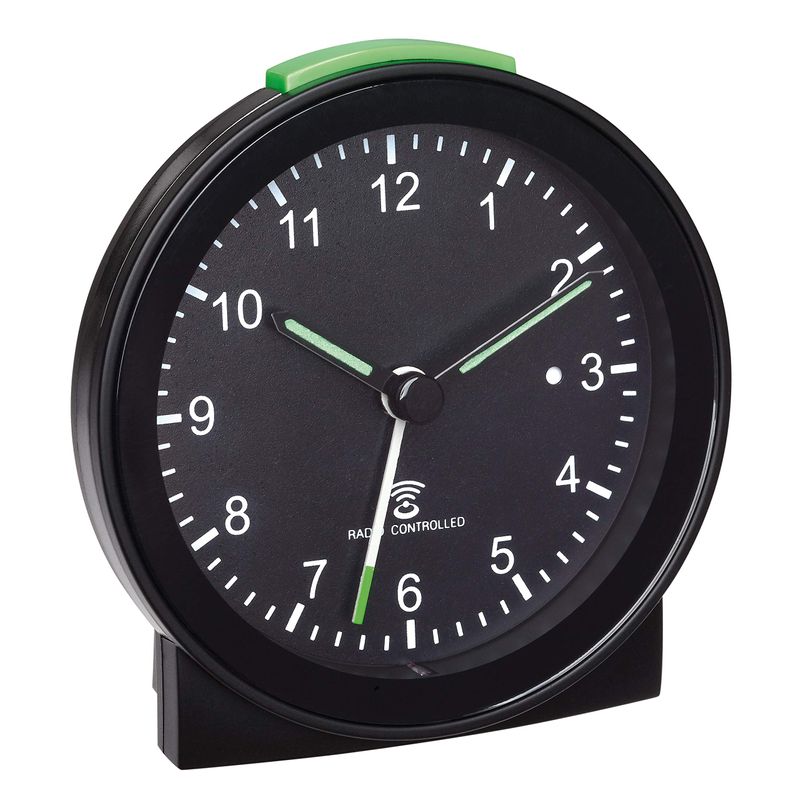TFA-Dostmann Analogue Radio Alarm Clock, Plastic, Black, (L) 81 x (W ...