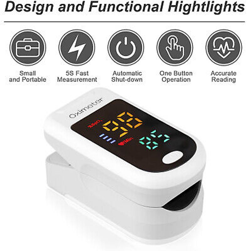 Accurate&Fast SpO2 Reading Fingertip Pulse Oximeter for Sport, Fitness ...