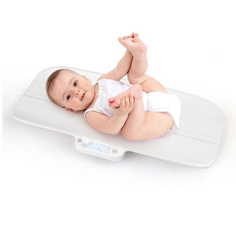 COSTWAY Baby Scale, Digital Weighing Scale with Safe Tray, LED Display ...