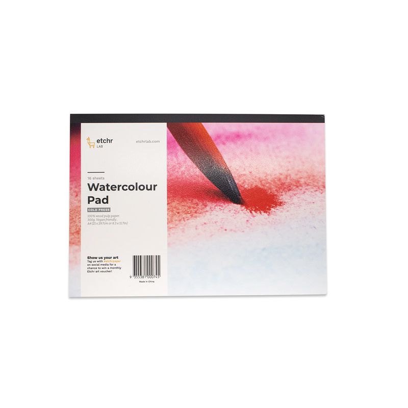 ETCHR Wood Pulp Watercolor Block - A4 Watercolor Block Cold Press ...