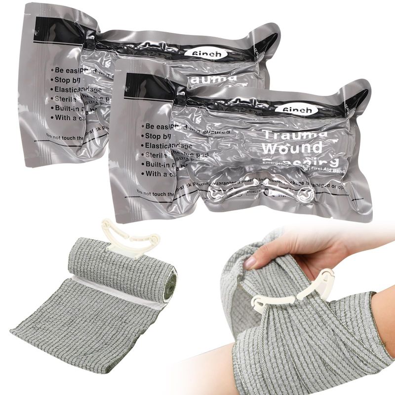 6" Israeli Style Emergency Bandage Vacuum Sterile Compression Bandages ...