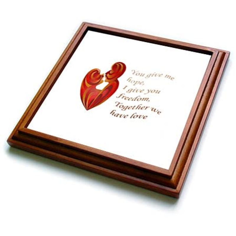 8x8 Trivet with 6x6 Ceramic Tile - Together We Have Love Vector Art ...