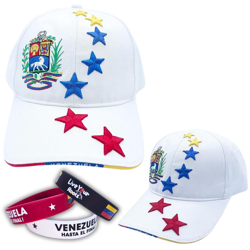 Live Your Roots Venezuela Cap – Weiß Baseball Cap 100% Baumwolle ...