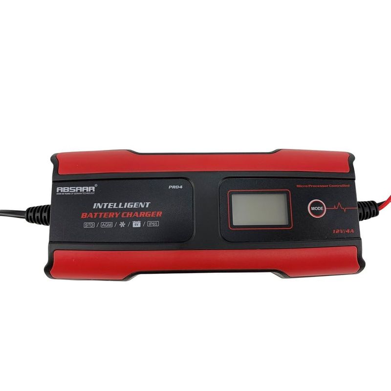 ABSAAR 6V / 12V 4A Automatic Smart Fast Trickle Battery Charger LEAD ...