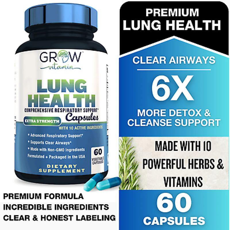 Lung Support Supplement - Mullein Capsules for Lung Cleanse and Detox ...