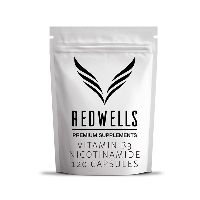 Vitamin B3 Capsules 500mg Nicotinamide REDWELLS No Additives Non Flush ...