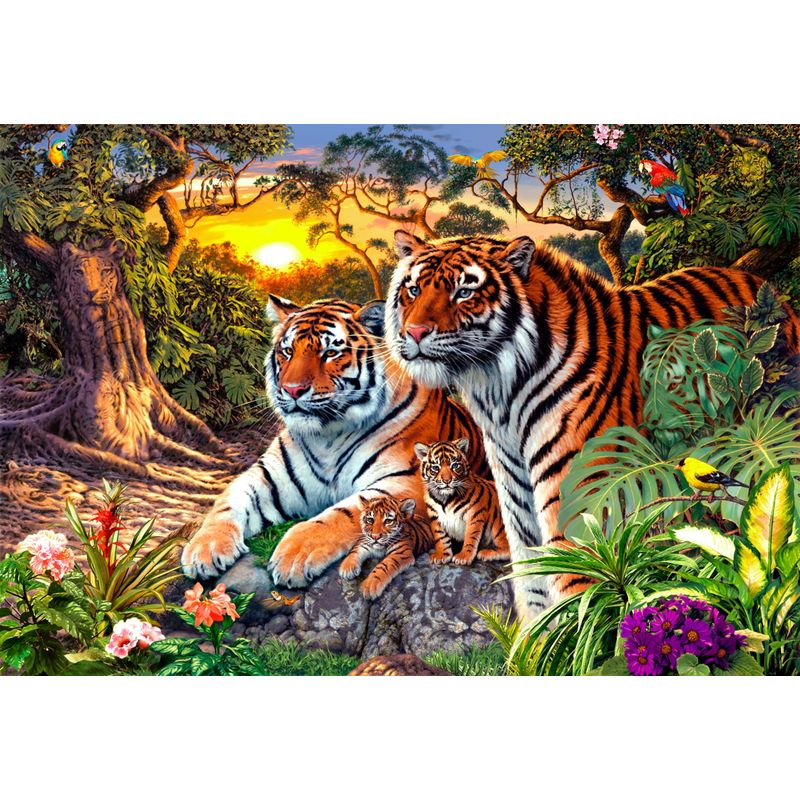 Springbok's Hidden Tigers 400 Piece Puzzle for Families and Children ...