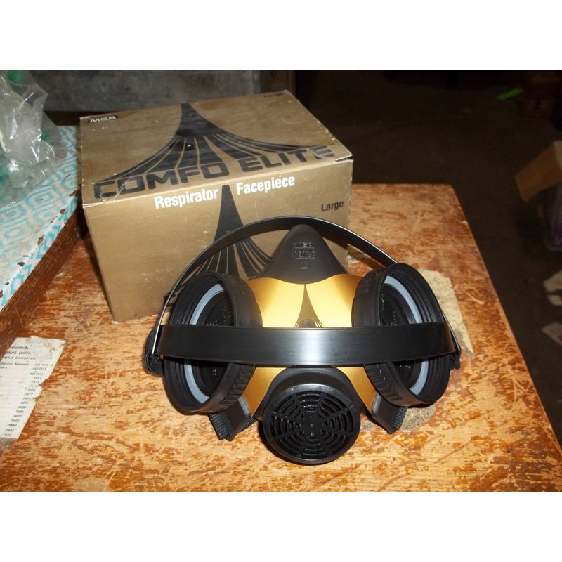 MSA COMFO ELITE LARGE LG RESPIRATOR FACEPIECE 490493 FACE MASK BLACK ...