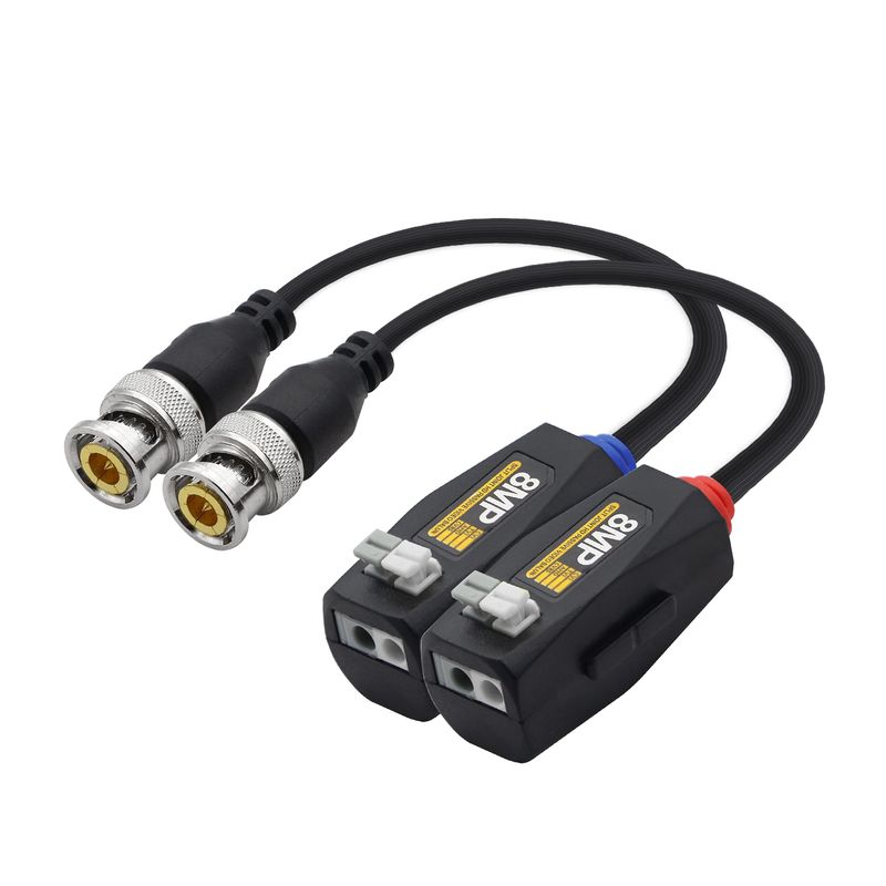 YACSEJAO Video Balun HD-CVI TVI AHD CVBS Passive Connector BNC Video ...