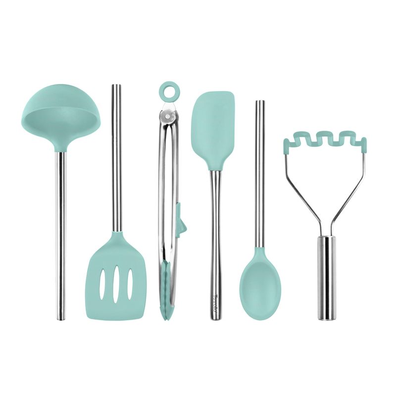 Tovolo 6-Piece Premium Silicone Utensil Set (Light Aqua): Essential ...