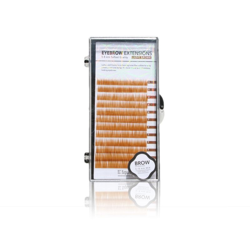 Eyebrow Extensions Kit with 1 x Trays of Mink Eyebrows in Blonde/Light ...