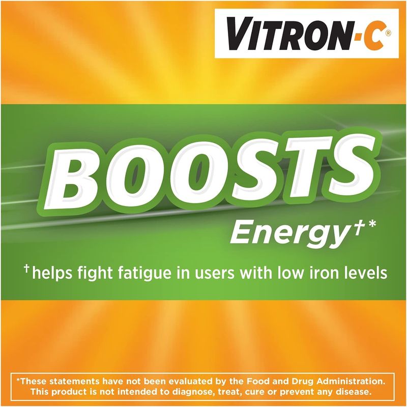 Vitron-C Iron Supplement Plus Vitamin C Coated Tablets 60 ct (5 Pack ...