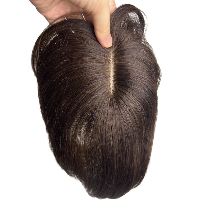 Invisible Human Hair Toppers For Women Clip In Toppers With 3D Air ...