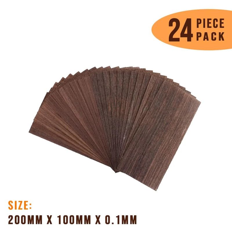 Exotic Wood Zone 24-Pack East Indian Rosewood Veneer Wood Sheets Inlay ...