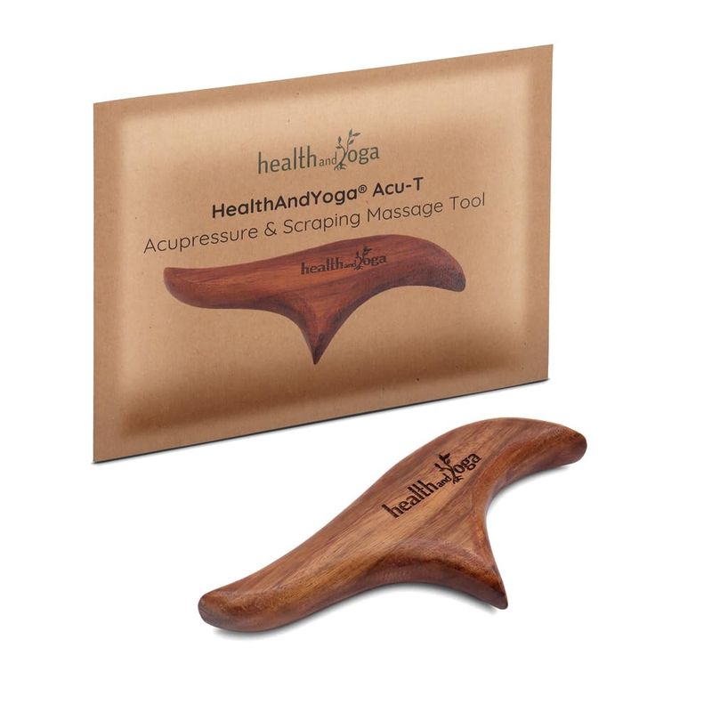 HealthAndYoga Reflexology Tools – ACU-T Triangle Wooden Massage Tool ...
