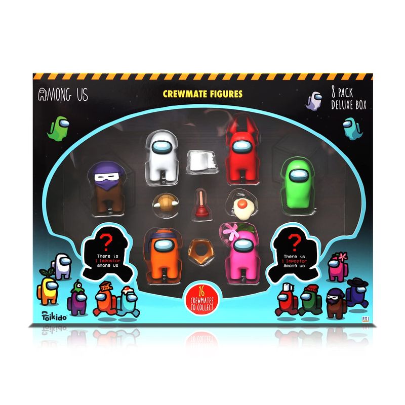 Among Us Crewmate Figures 8 Pack Deluxe Box, Official Merchandise ...