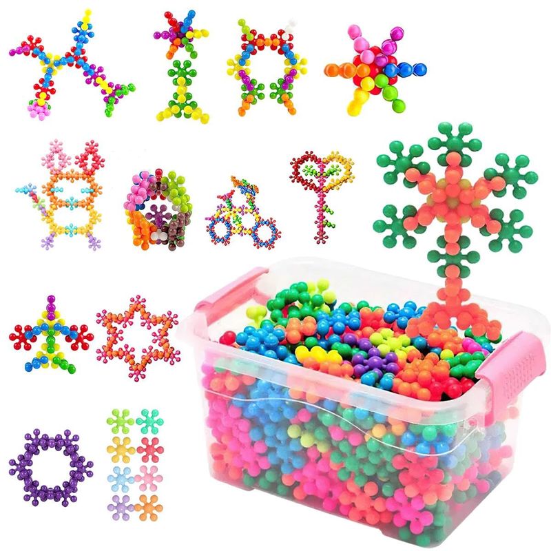 Xwin 500 Pcs STEM Building Toys 3D Construction Learning Stacking Toy ...