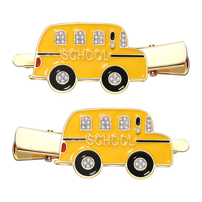 Back to School Hair Clips,Cute Schoolbag Book Hair Clips School Bus ...