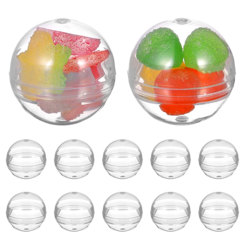 HOMSFOU 100pcs Empty Clear Round Capsules for Toy Gumball Machines 28MM ...
