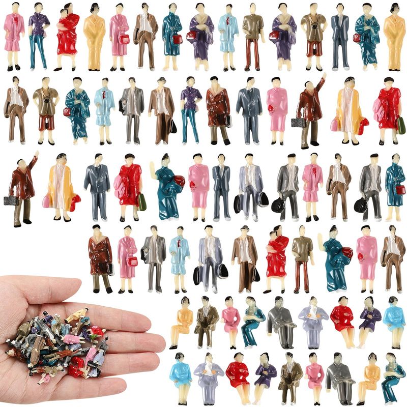 Namalu 50 Pcs 1: 87 Ho Scale Mini People Figurines Set Architectural ...