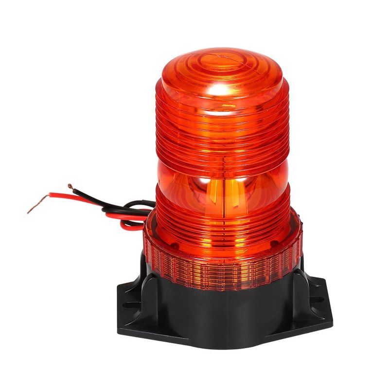 Strobe Rotate Beacon Light,Emergency Warning Light 30 LED Amber/Yellow ...