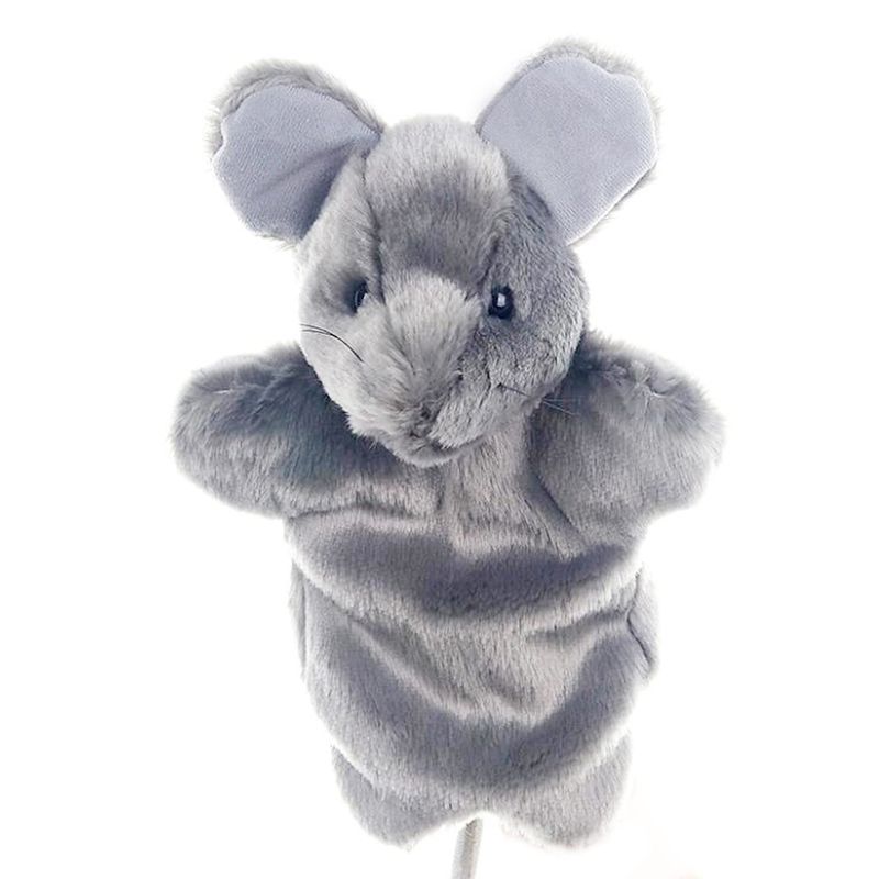 Mouse Hand Puppets Plush Animal Toys for Kids Imaginative Pretend Play Storytelling Gray ...