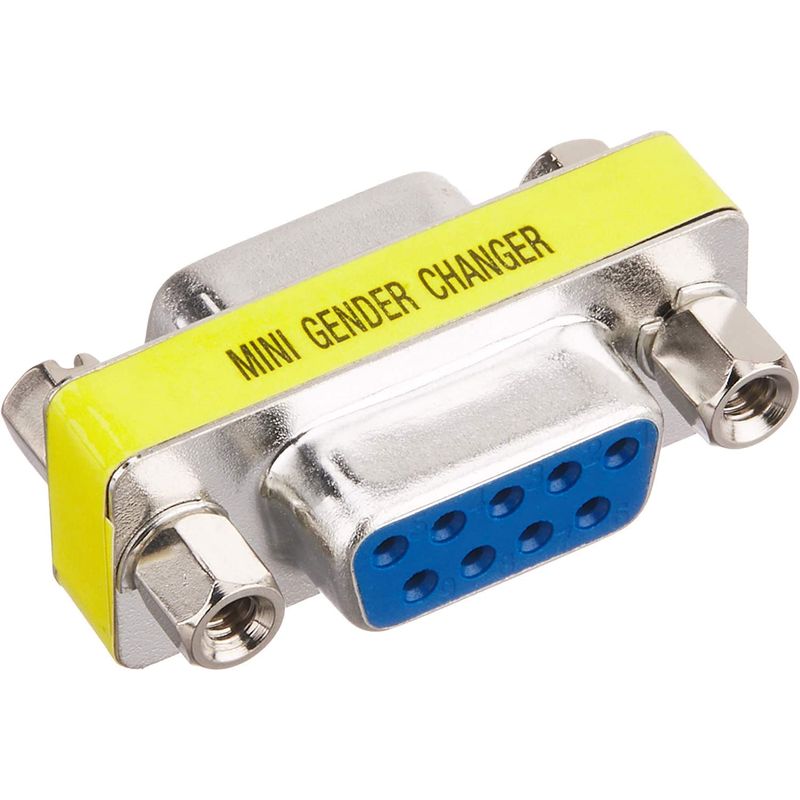 RS232C DB9 Convert Small Adapter Gender Changer (9 Pin Female to Female ...