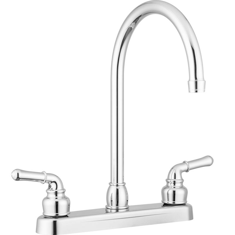 Pacific Bay Lynden Modern High Arc Kitchen Sink Faucet - Metallic ...