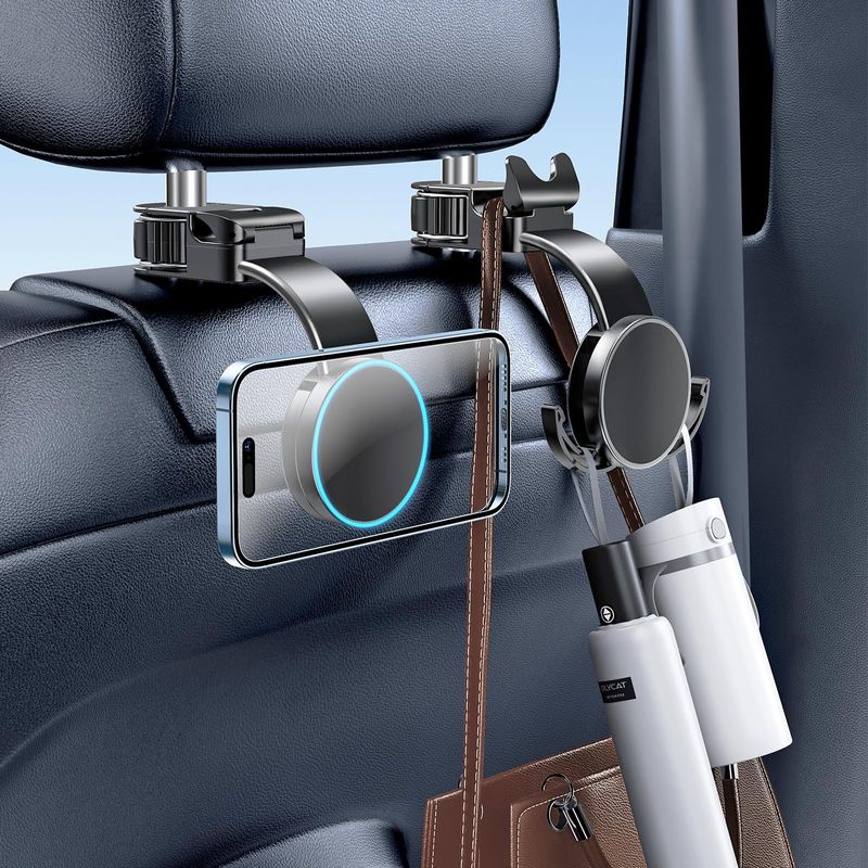 xuenair for Magsafe Phone Holder for Car Backseat, 3 Hideable Storage ...
