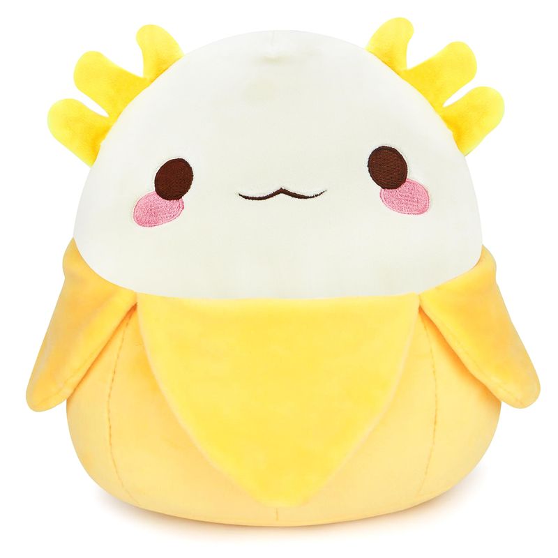 LXSLFY 11inch Cute Banana Axolotl Plush, Axolotl Stuffed Animals Kawaii ...
