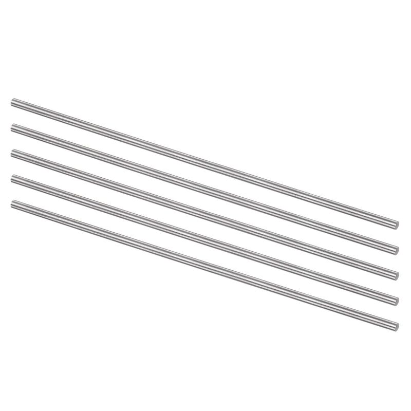 uxcell 5pcs Round Steel Metal Rods, 2.6mm x 150mm High Speed Steel (HSS ...