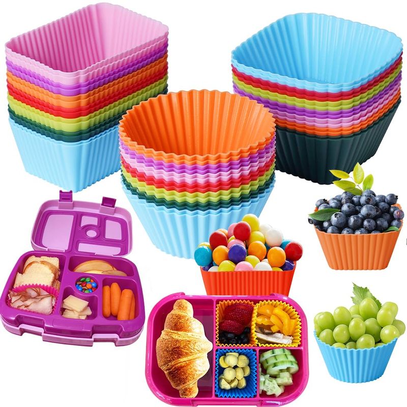 Silicone Lunch Bento Box Dividers, Bento Bundle Lunch Box Accessories ...